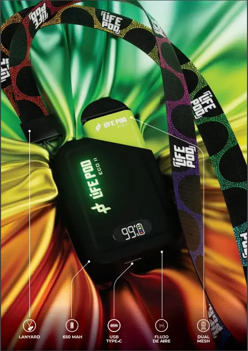 Pod Descartável LIFE POD ECO II 10000 PUFFS KIT Bateria + Refil - Tabakka